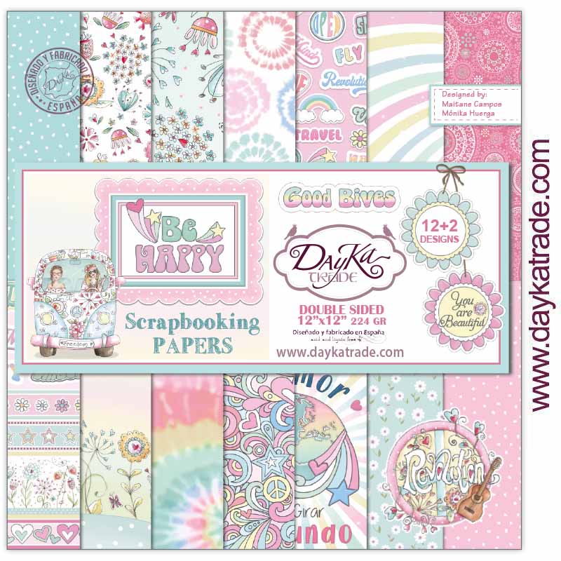 SCP-402 Papel scrap colección “Be Happy” - Alma Imagina